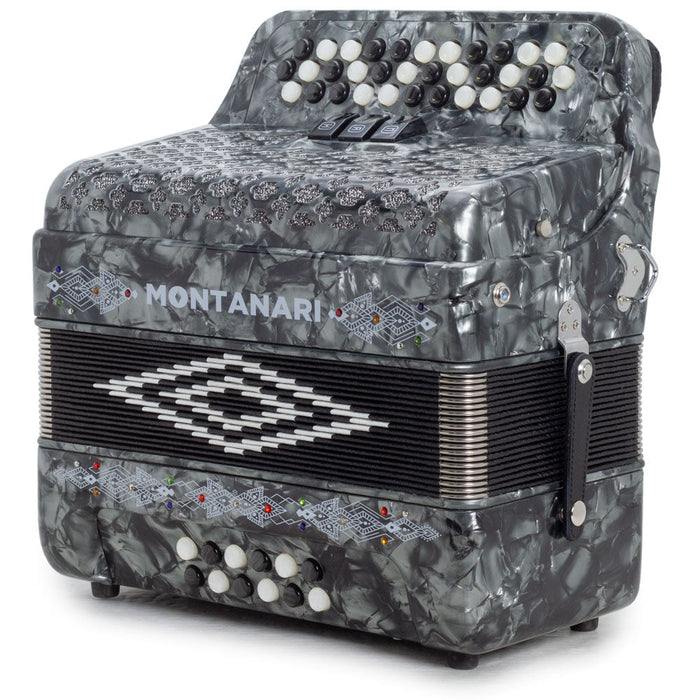 Montanari 3412 Acordeón 3 Registros FA Gris – Accordion Pro Shop